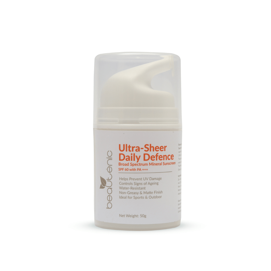 Ultra Sheer Daily Defence Mineral SPF 60, PA+++ - Beautenic Skincare