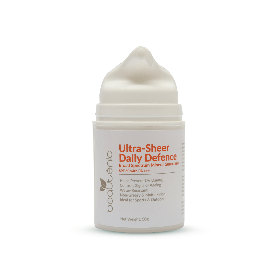 Ultra Sheer Daily Defence Mineral SPF 60, PA+++ - Beautenic Skincare